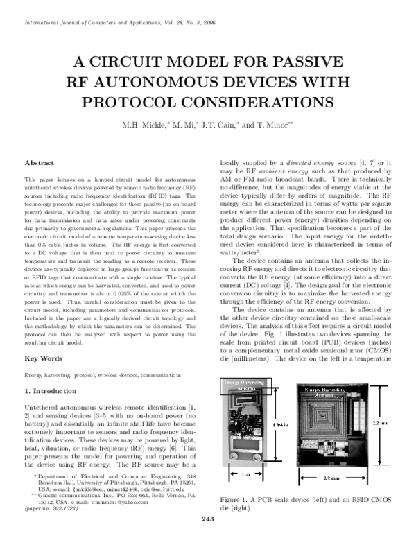 (PDF) A Circuit Model for Passive RF Autonomous Devices with Protocol ...