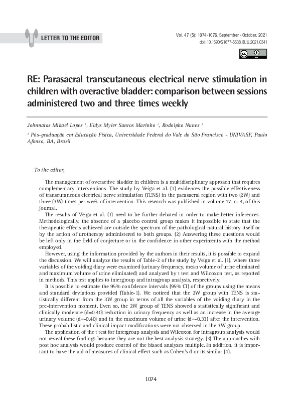 (PDF) RE: Parasacral transcutaneous electrical nerve stimulation in ...
