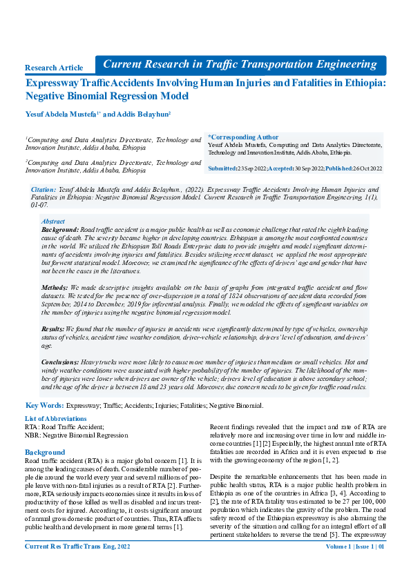 Pdf Current Research In Traffic Transportation Engineering Expressway