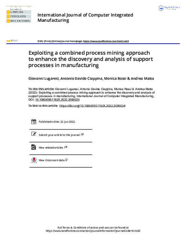 (PDF) International Journal of Computer Integrated Manufacturing