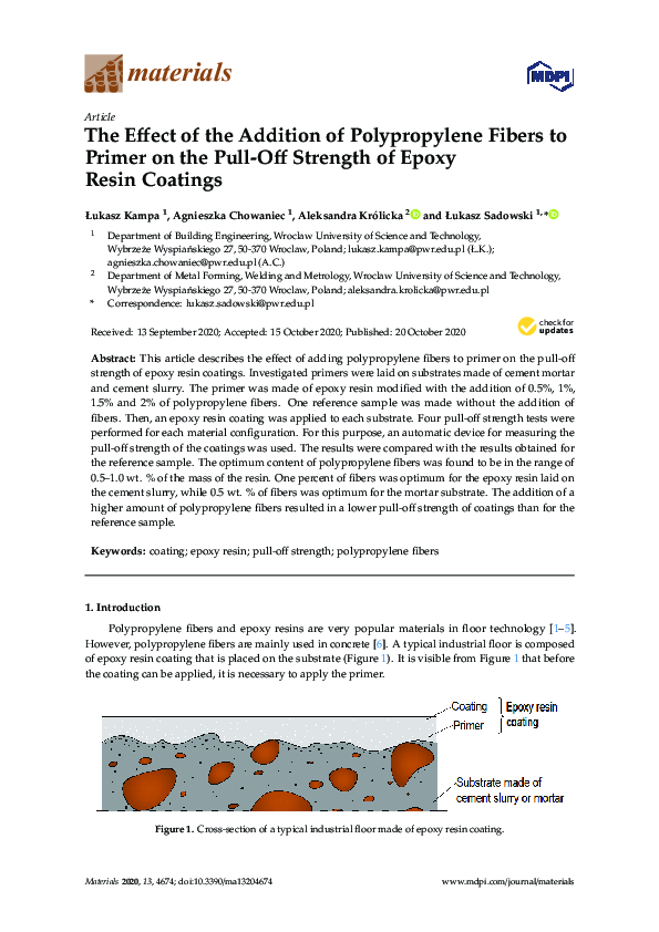 (PDF) Polypropylene Fibers Enhance Epoxy Coating Strength