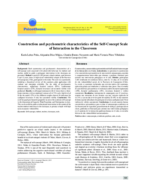 (PDF) Construction and psychometric characteristics of the self-concept scale of interaction in ...