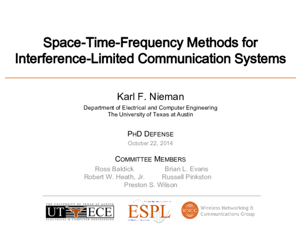 (PDF) Space-time-frequency methods for interference-limited communication systems