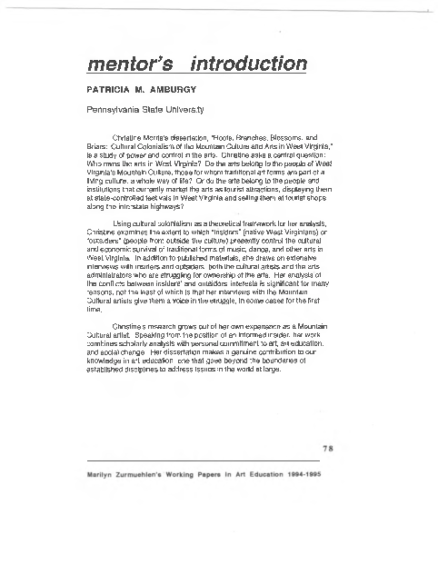 (PDF) Mentor's Introduction