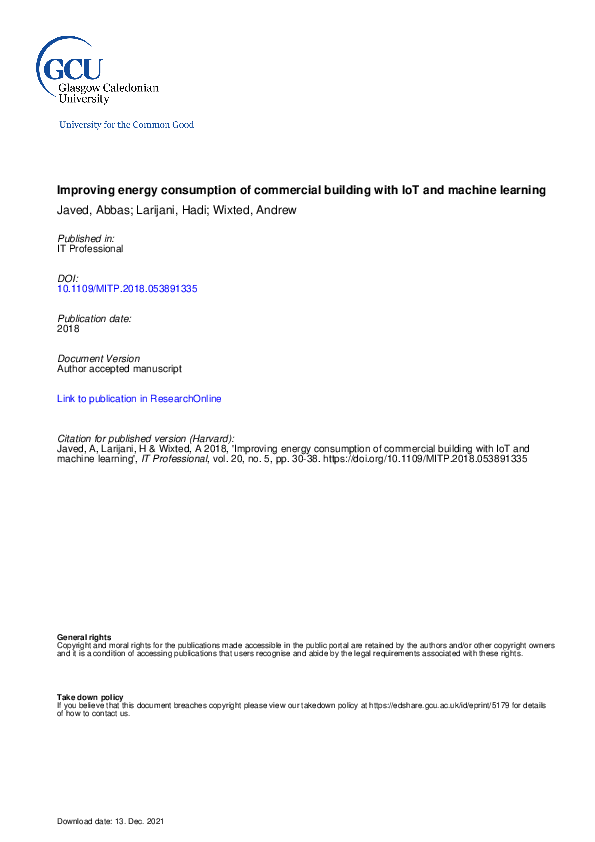 (PDF) Improving Energy Consumption of a Commercial Building with IoT ...