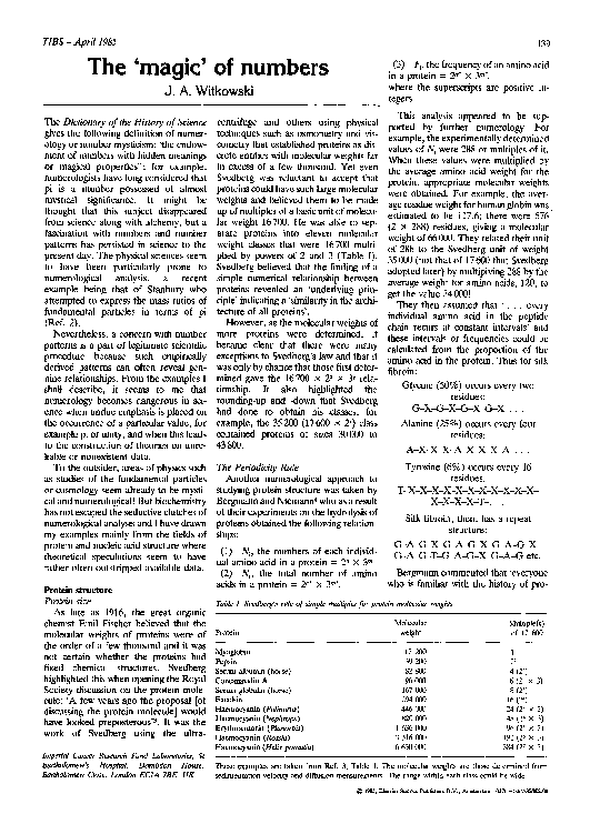 (PDF) The ‘magic’ of numbers