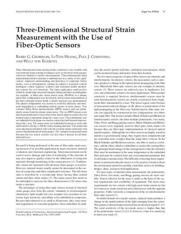 (PDF) Three-Dimensional Structural Strain Measurement with the Use of ...