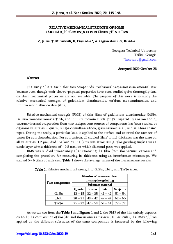 (PDF) Relative mechanical strength of some rare earth elements ...
