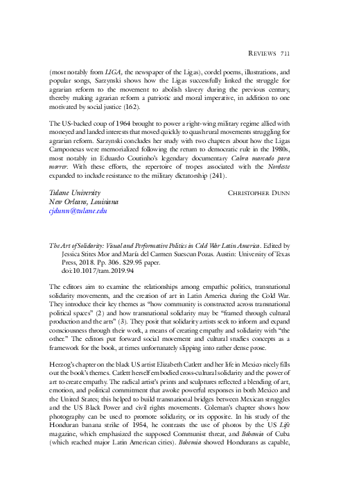 (PDF) The Art of Solidarity: Visual and Performative Politics in Cold ...