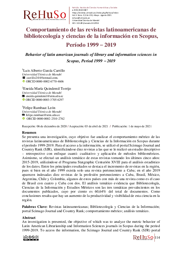 (PDF) Comportamiento de las revistas latinoamericanas de ...
