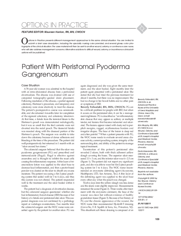 (PDF) Patient With Peristomal Pyoderma Gangrenosum