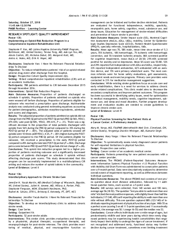 (PDF) Poster 138: Physical Function Screening for New Patient Visits at ...