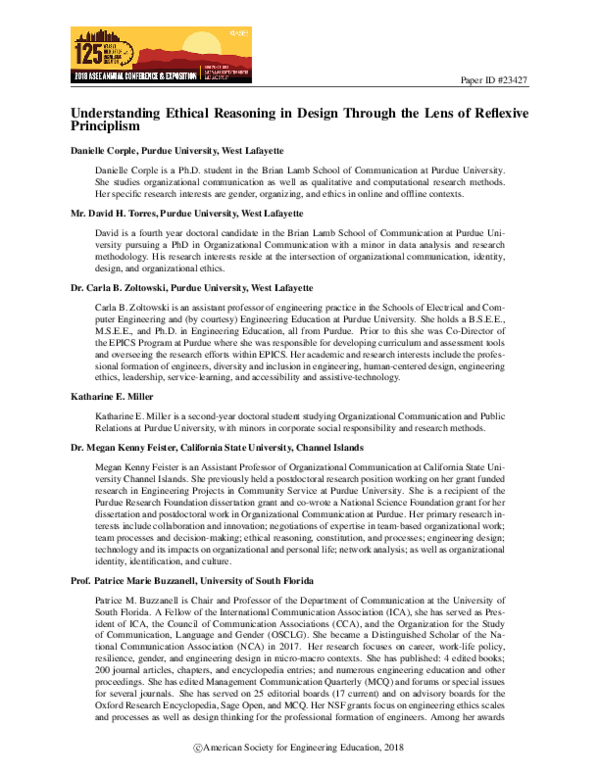 (PDF) Understanding Ethical Reasoning in Design Through the Lens of ...