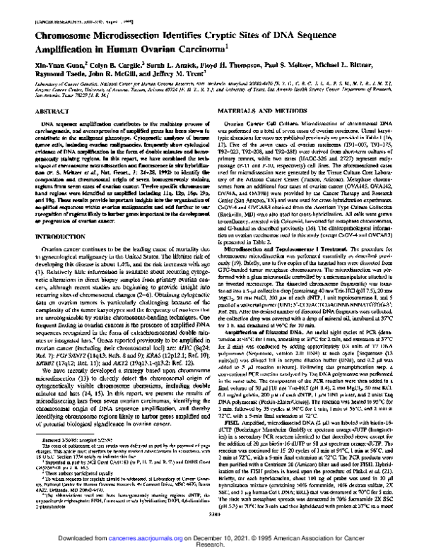 (PDF) Chromosome microdissection identifies cryptic sites of DNA ...