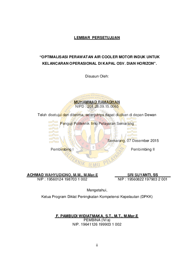 (PDF) Optimalisasi Perawatan Air Cooler Motor Induk Untuk Kelancaran ...