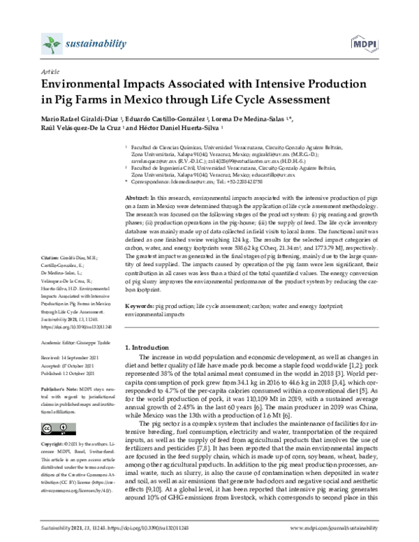 (PDF) Environmental Impacts Associated with Intensive Production in Pig ...
