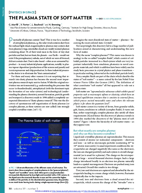 (PDF) The Plasma State of Soft Matter