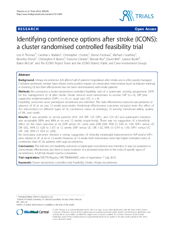 (PDF) Evaluating SVP for Urinary Incontinence Post-Stroke