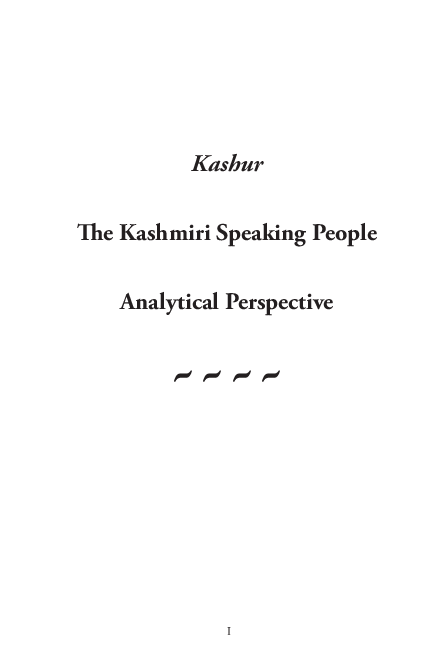 (PDF) KASHUR THE KASHMIRI SPEAKING PEOPLE