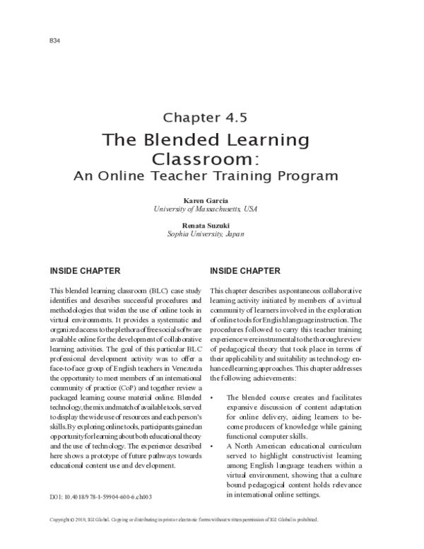 (PDF) The Blended Learning Classroom