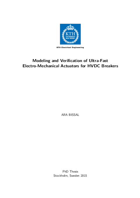 (PDF) Multiphysics modeling and experimental verification of ultra-fast electro-mechanical actuators