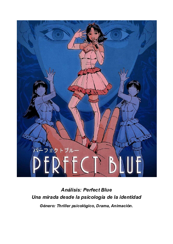(PDF) Análisis Perfect Blue, Una mirada desde la psicología de la identidad
