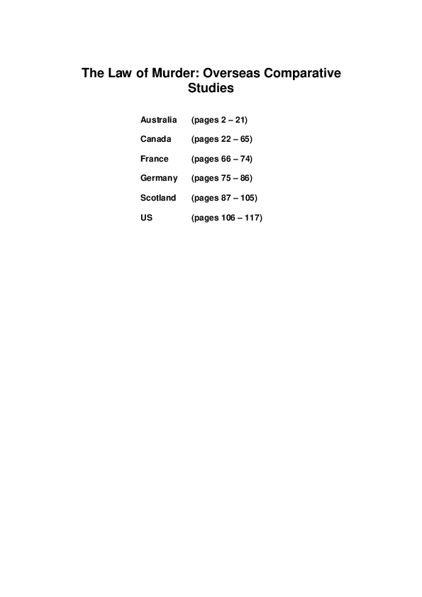 (PDF) Fault Elements In Murder – A Summary Of Australian Law: Draft ...