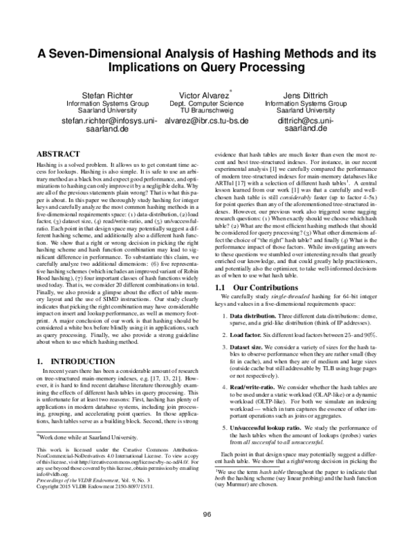 (PDF) A seven-dimensional analysis of hashing methods and its ...