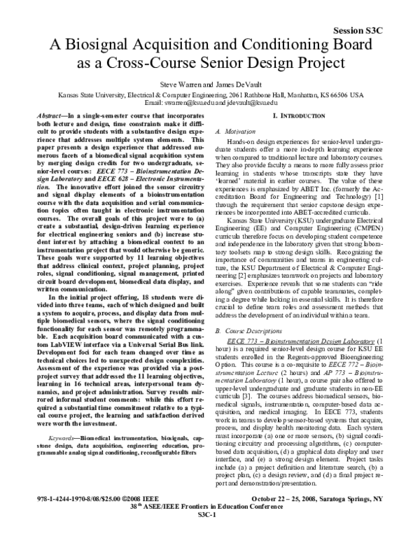 (PDF) A biosignal acquisition and conditioning board as a cross-course ...