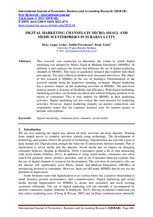 (PDF) Digital Marketing Channels in Micro, Small and Medium Enterprises ...