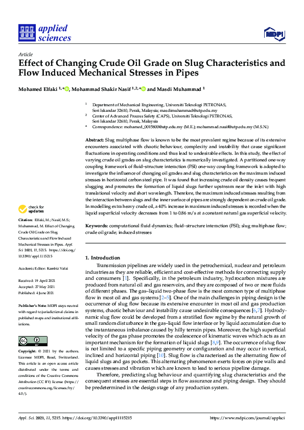 (PDF) Effect of Changing Crude Oil Grade on Slug Characteristics and ...