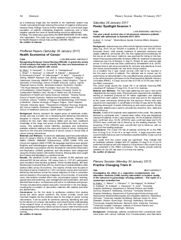 (PDF) Recognising European Cancer Nursing (RECaN): A systematic review ...