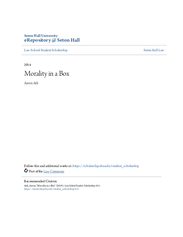 (PDF) Morality in a Box