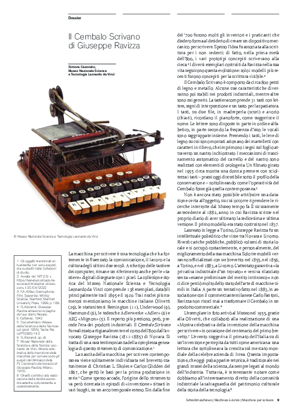 (PDF) Il Cembalo Scrivano di Giuseppe Ravizza