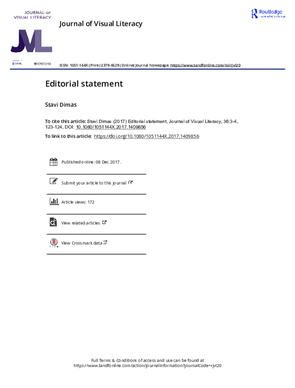 (PDF) Editorial statement