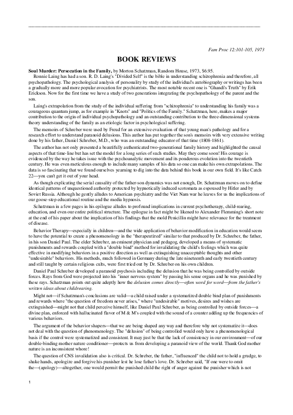 (PDF) Soul Murder: Persecution in the Family