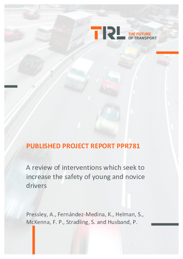 (PDF) A review of interventions which seek to increase the safety of young and novice drivers
