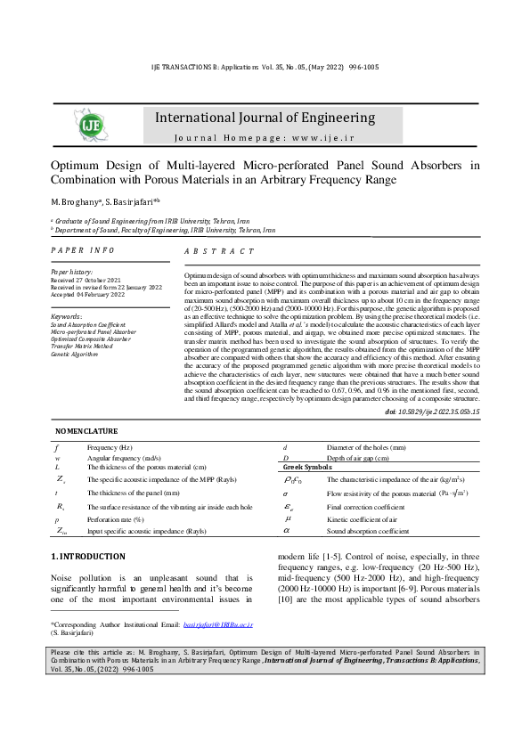 (PDF) Optimum Design of Multi-layered Micro-perforated Panel Sound ...