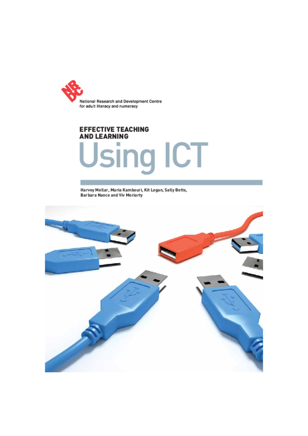 (PDF) Using ICT EFFECTIVE TEACHING AND LEARNING | Harvey Mellar ...