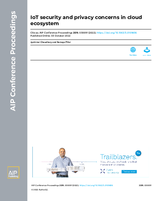 (PDF) IoT security and privacy concerns in cloud ecosystem