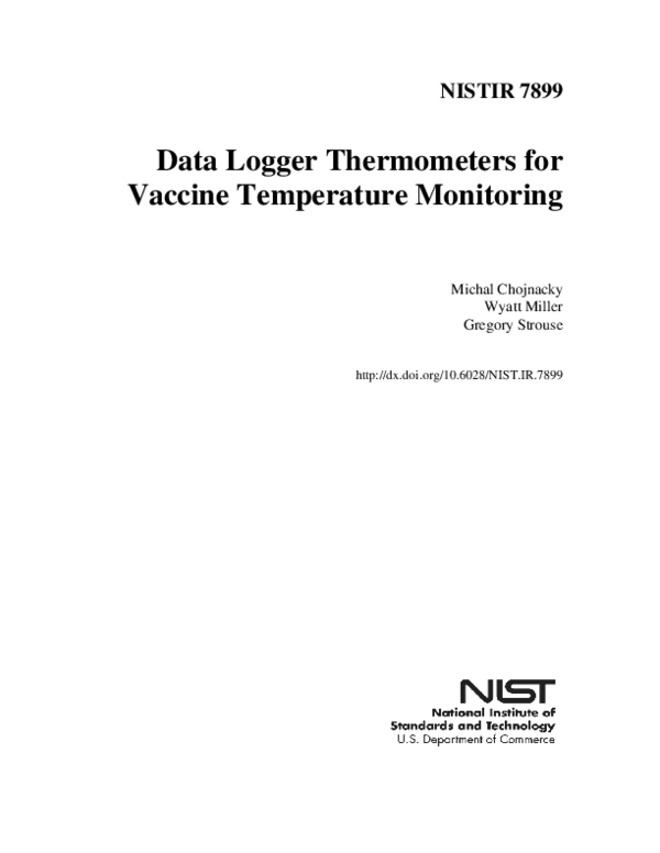 (PDF) Data Logger Thermometers for Vaccine Temperature Monitoring