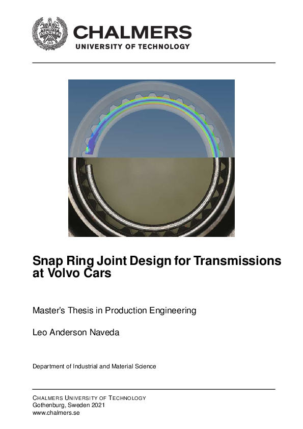 (PDF) Snap Ring Joint Design for Transmissions at Volvo Cars | Leo ...