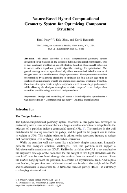 Pdf Nature Based Hybrid Computational Geometry System For Optimizing Component Structure