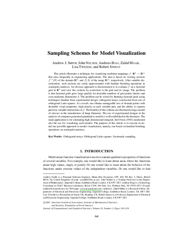 (PDF) Efficient Sampling for Visualizing Nonlinear Models