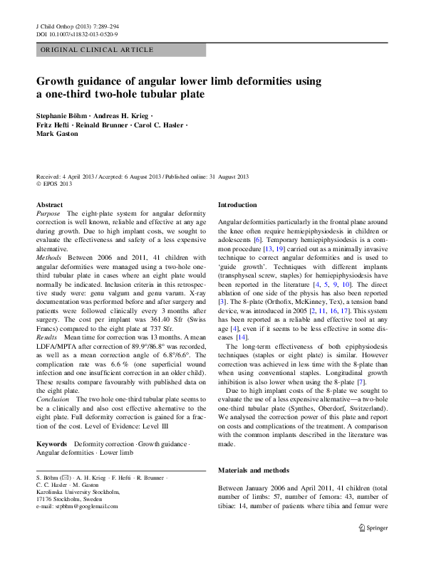(PDF) Growth guidance of angular lower limb deformities using a one ...