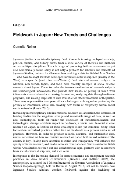 (PDF) Fieldwork in Japan