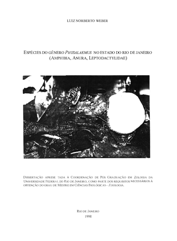 (PDF) Espécies Do Gênero Hylodes Do Estado Do Rio De Janeiro (Amphibia ...