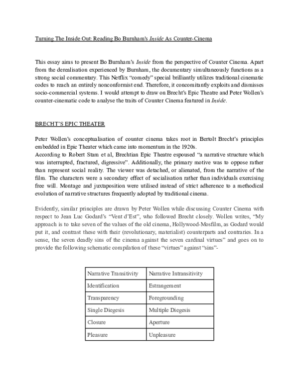 (PDF) Turning The Inside Out: Reading Bo Burnham's Inside As Counter-Cinema