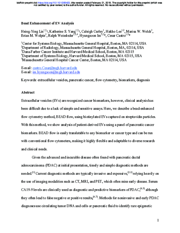 (PDF) Bead Enhancement of EV Analysis
