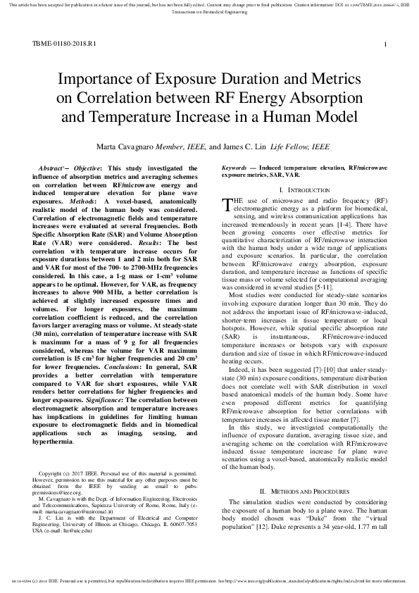 (PDF) Importance of Exposure Duration and Metrics on Correlation ...